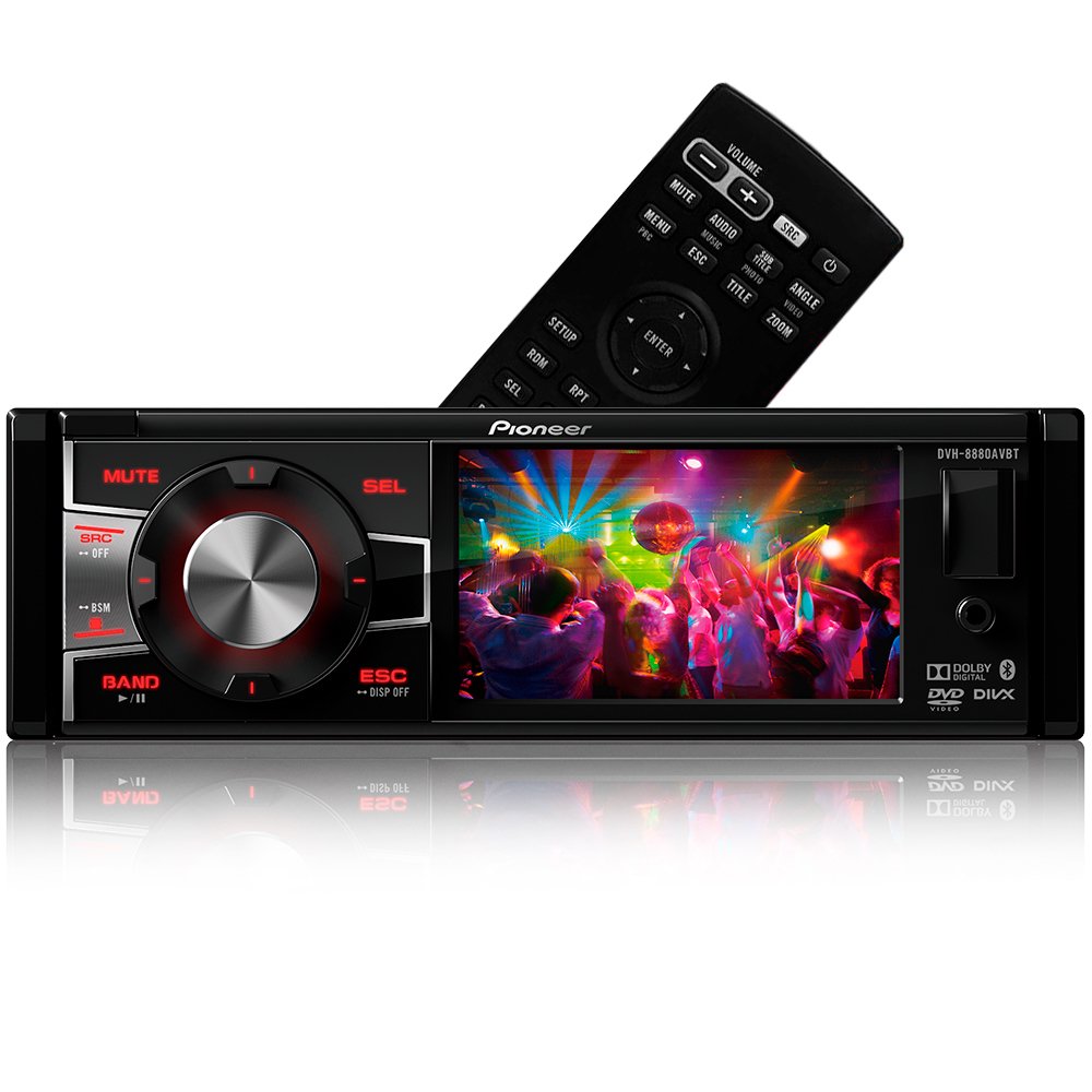 Dvd Player Automotivo Pioneer Dvh-8880Avbt 3.5 Polegadas Retratil 1 Din Bluetooth Usb Aux ...