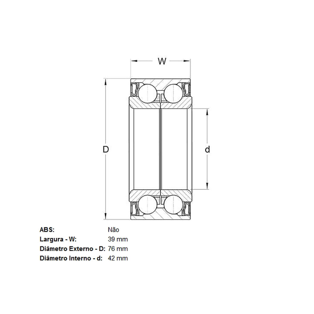 Kit Rolamento Roda Traseiro Sportage Ex 2.7 24V Suv Vkba6956 Skf ...